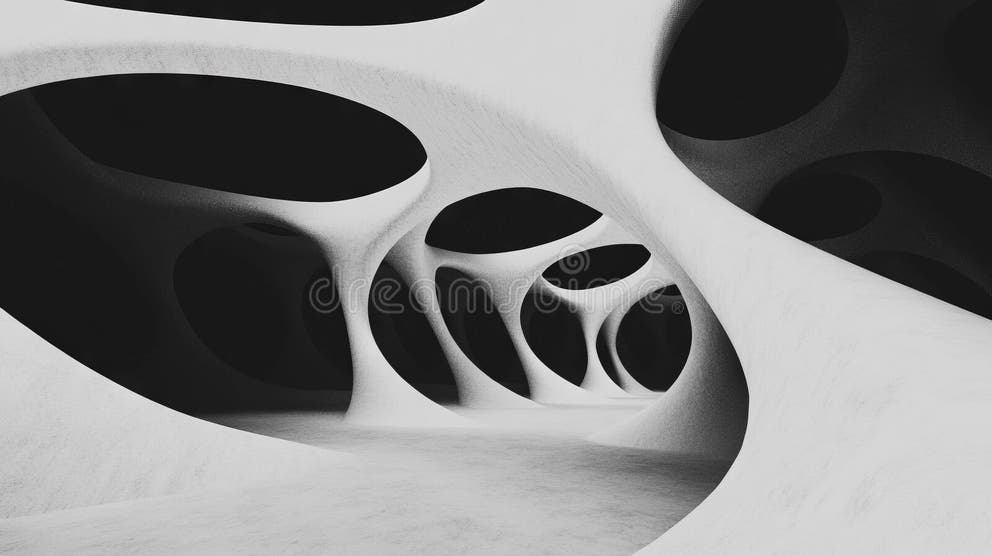 Futuristic Abstract Architecture with Interconnected Shapes for Modern ...
