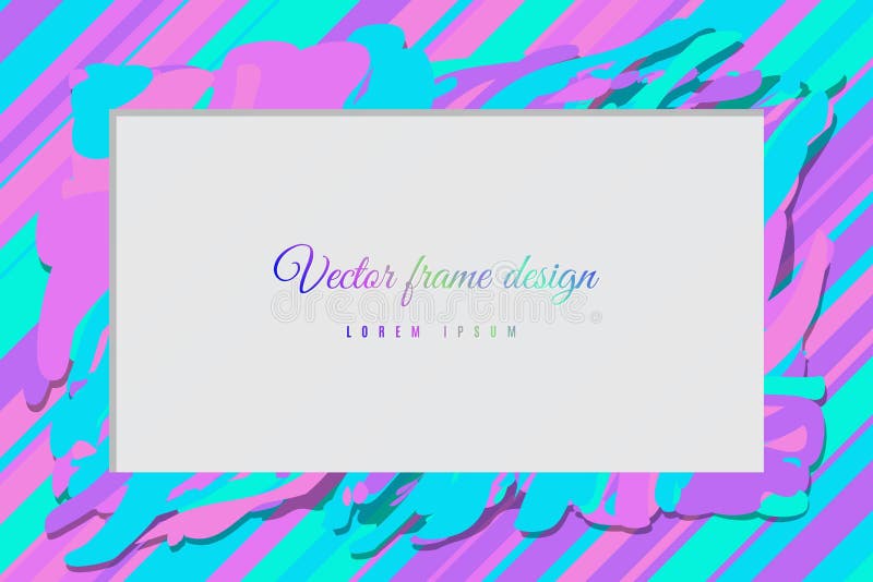 Futuristic Abstract Art Wave Background Frame. Line Stock Illustration ...