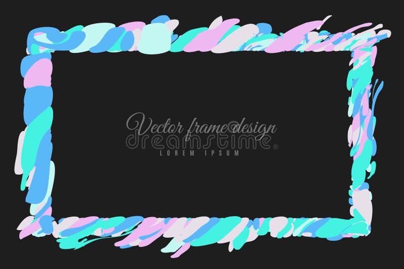 Futuristic Abstract Art Wave Background Frame. Texture Flow Stock ...