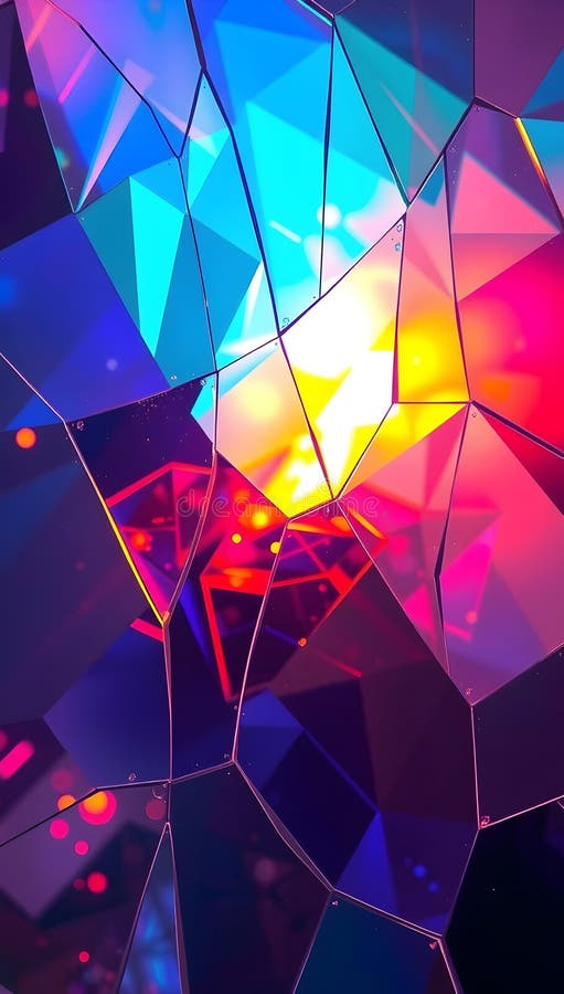 Fragmented Light Art with Chromatic Depth and Energy. Stock ...