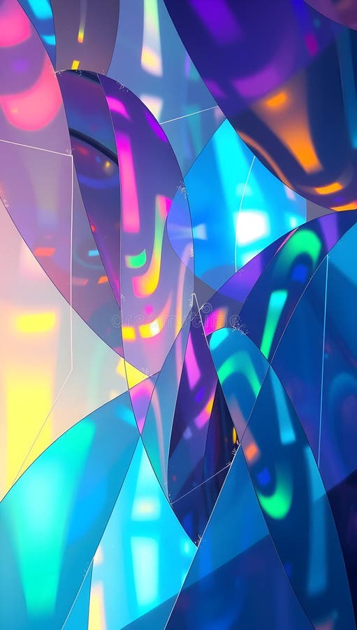Fragmented Light Art with Chromatic Depth and Energy. Stock ...