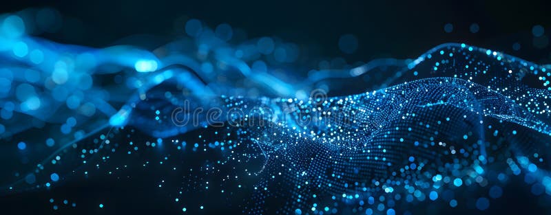 Futuristic Abstract Background with Blue Glowing Particles - AI ...