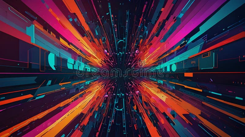 A Futuristic Abstract Background with Complex AI-generated Geometric ...