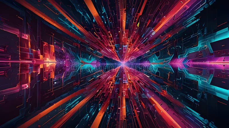 A Futuristic Abstract Background with Complex AI-generated Geometric ...
