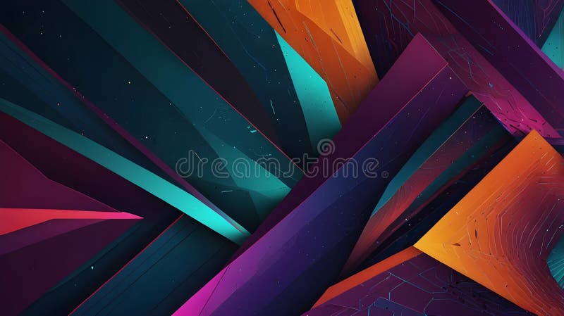 A Futuristic Abstract Background with Complex AI-generated Geometric ...