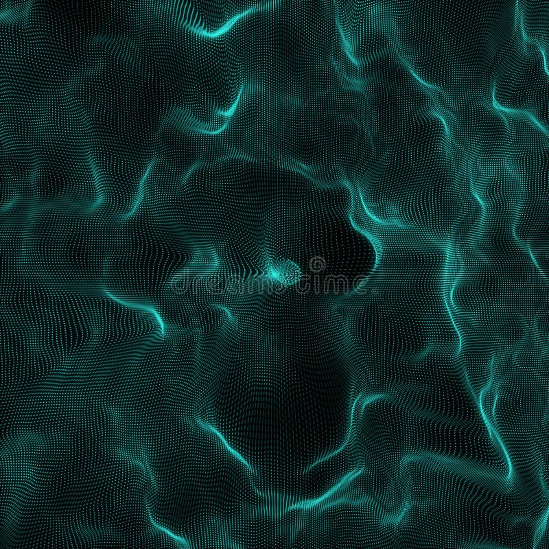 Futuristic Abstract Background. 3d Render Illustration. Warp Surface ...