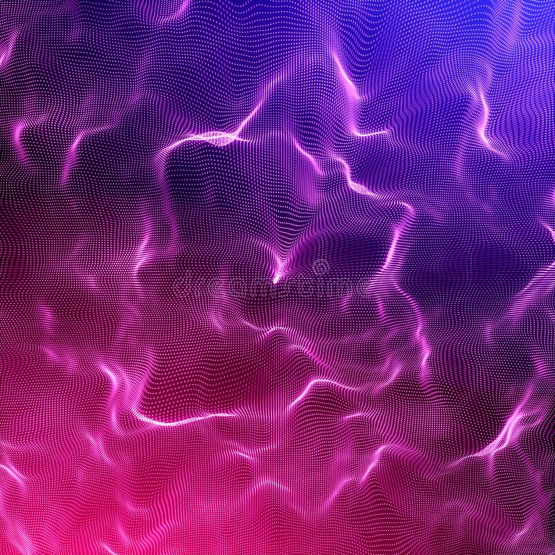 Futuristic Abstract Background. 3d Render Illustration. Warp Surface ...