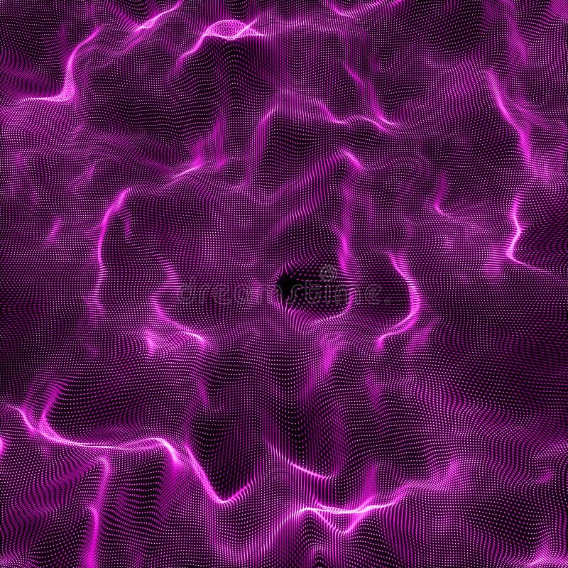 Futuristic Abstract Background. 3d Render Illustration. Warp Surface ...