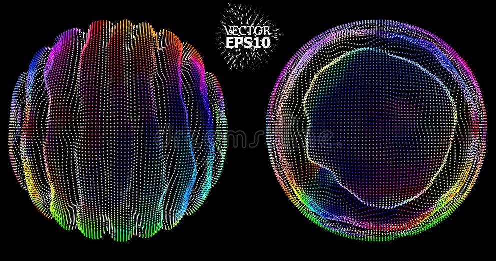 Futuristic Abstract Background. 3d Vector Illustration. Warp Surface ...