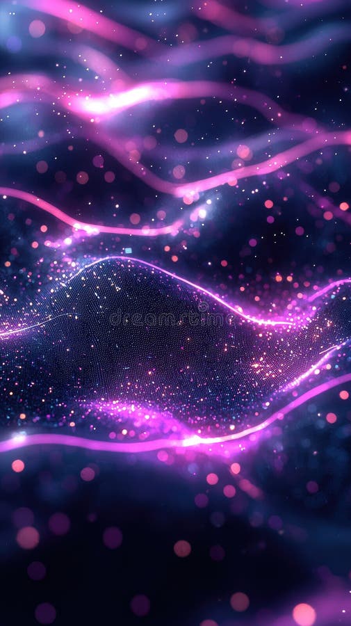 Futuristic Abstract Background with Dark Techno Vibes and Neon Light ...