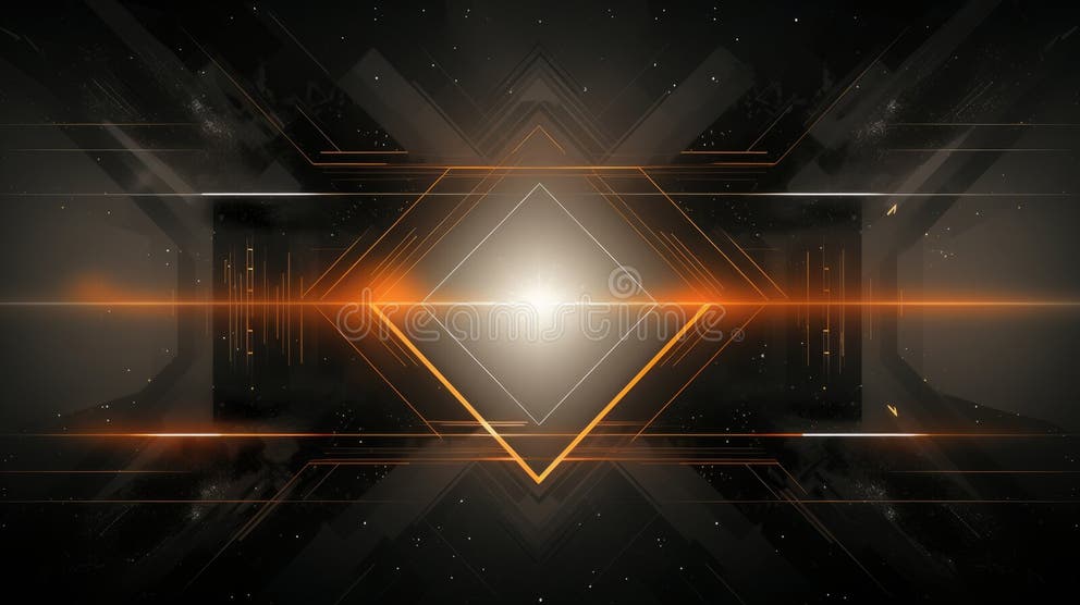 Futuristic Abstract Background with a Diamond Shape in the Center Stock ...