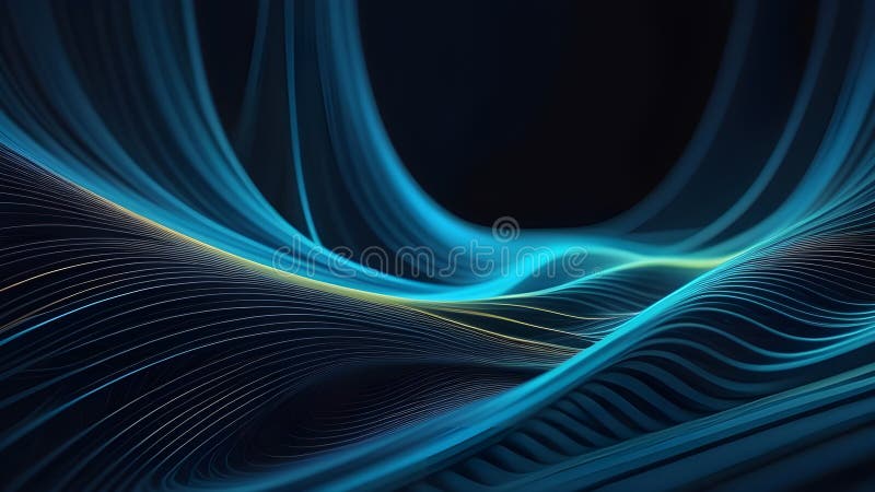 Futuristic Abstract Background with Dynamic Waves of Light and Digital ...