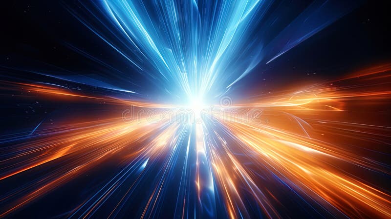 Futuristic Abstract Background with the Effect of Depth and Light Glare ...