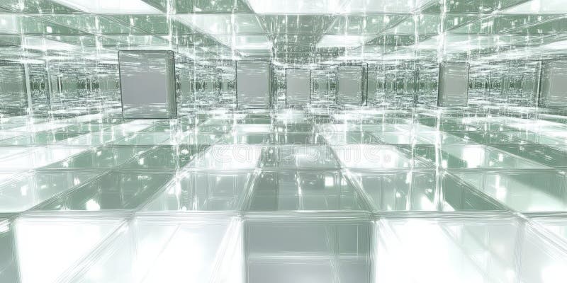 A Futuristic Abstract Background Featuring a Floating Matrix of ...