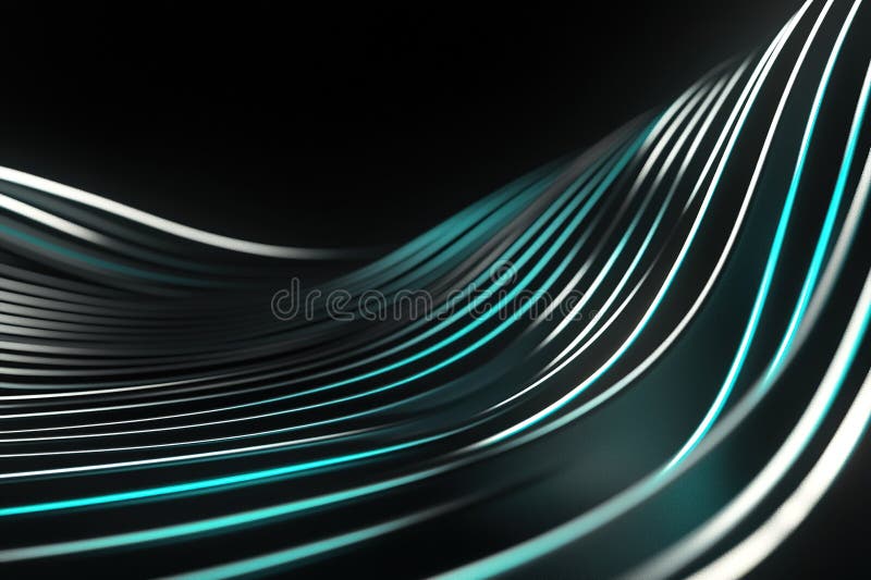 Futuristic Abstract Background Featuring Flowing, Glowing Lines in ...