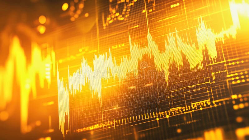 Futuristic Abstract Background Featuring Glowing Yellow and Orange ...