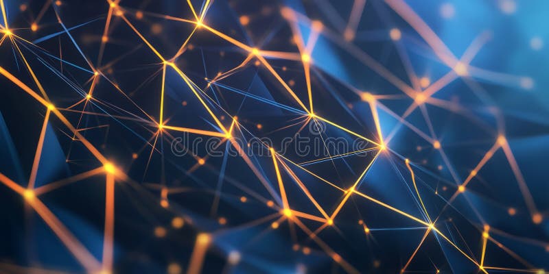 A Futuristic Abstract Background Featuring Neon-lit Triangular Prisms ...