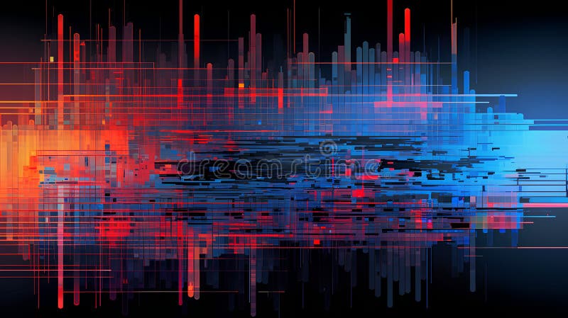 Futuristic Abstract Background. Future Technology. Glitch Background ...