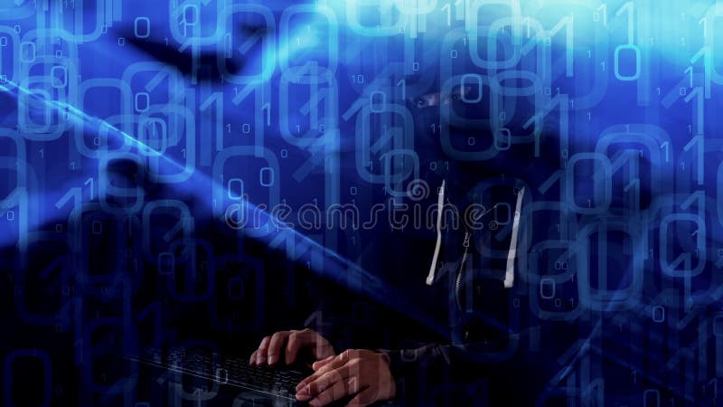 Futuristic Abstract Background, Hacker Typing on Keyboard Stock Video ...