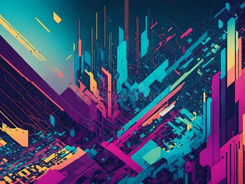 Futuristic Abstract Background with High-Tech Lines and Organic Forms ...