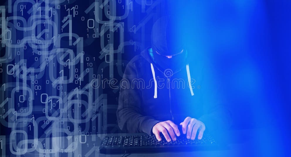 Futuristic Abstract Binary Code Background, Hacker Typing Stock Photo - Image of binary, hacker ...