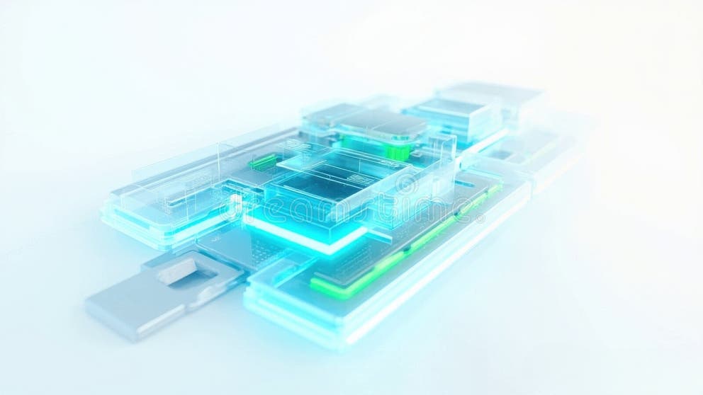 Futuristic Abstract Blue Background. Future Technologies Stock ...