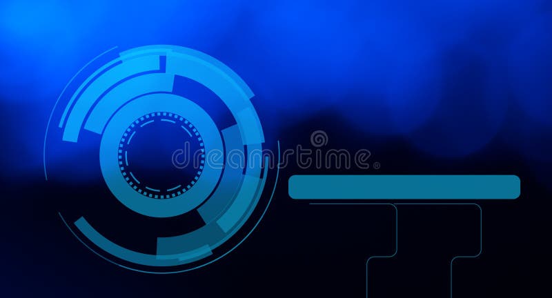 Futuristic Holographic Virtual Monitor Panel, Blue Abstract Background ...