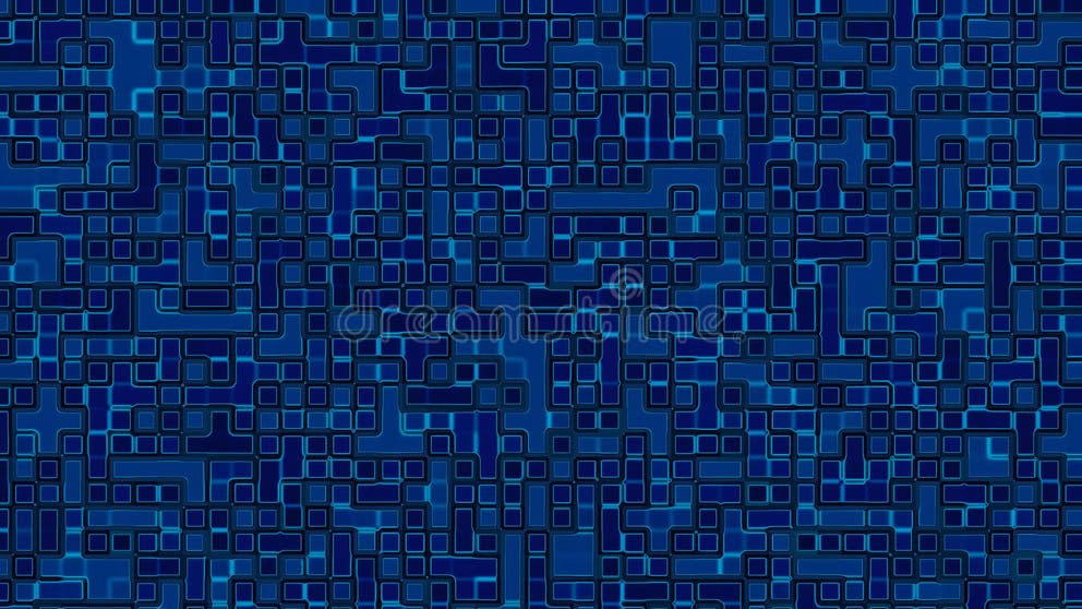 Futuristic Abstract Blue Digital Circuit Pattern with Glowing Grid ...
