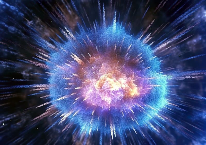 Futuristic Abstract Blue and Purple Neon Light Explosion Pattern Shapes ...