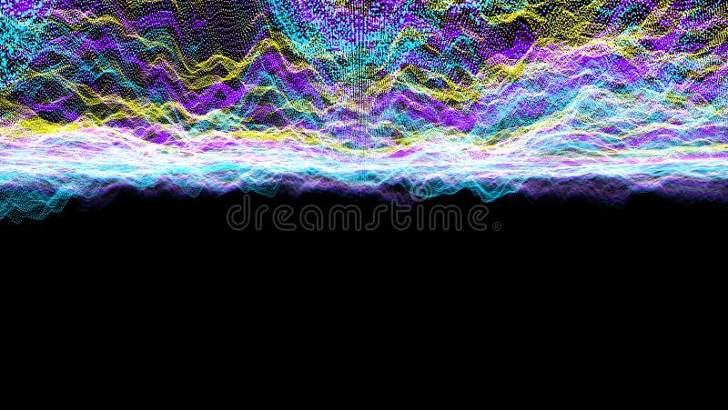 Futuristic Abstract Blur Purple Blue Yellow Waveform Ball Oscillation ...