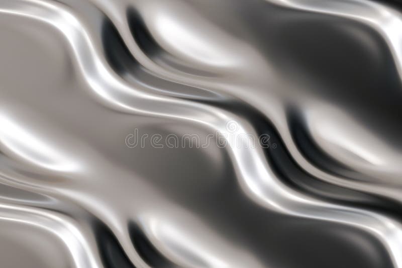 Futuristic Abstract Chrome Background. Tech Style Fluid Metallic ...