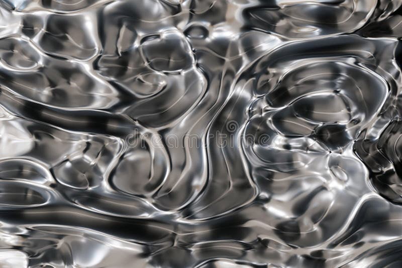Futuristic Abstract Chrome Background. Tech Style Fluid Metallic ...