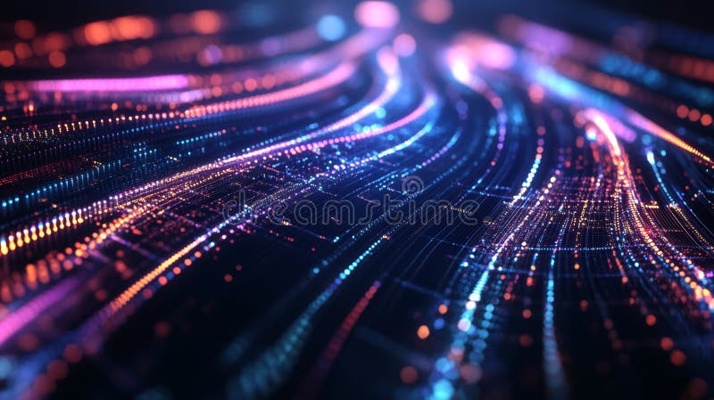 Futuristic Abstract 3D Data Visualization in 4K Quality Stock ...