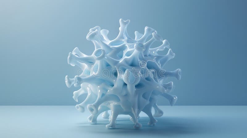 Futuristic and Abstract 3D Rendering Featuring an Innovative Organic ...