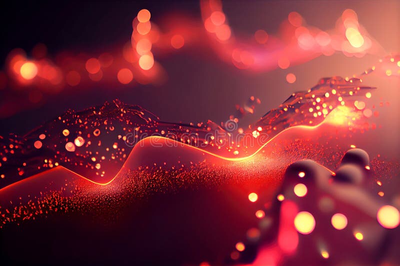 Futuristic Abstract 3d Sci-fi Red Background. Generative AI, Generative ...