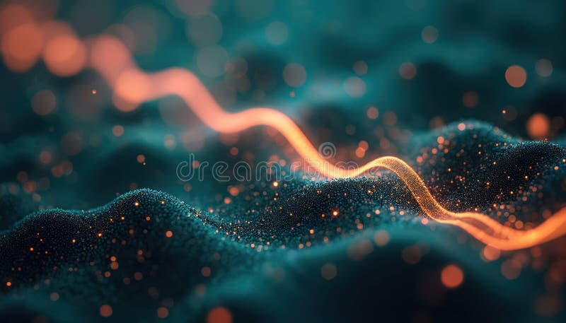 Futuristic Abstract Data Transfer Concept. Dynamic Digital Network with ...