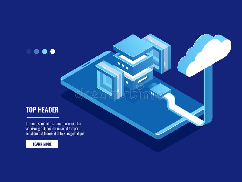 Futuristic Abstract Data Warehouse, Cloud Storage, Server Room, Data ...