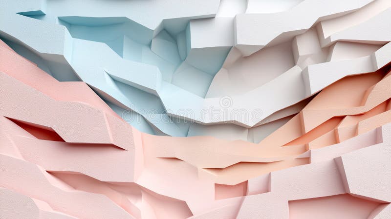 Futuristic Abstract Design with Colorful Polygons Forming Complex ...