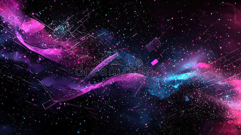 Futuristic Abstract Design with Dark High Tech Aesthetic and Vibrant ...