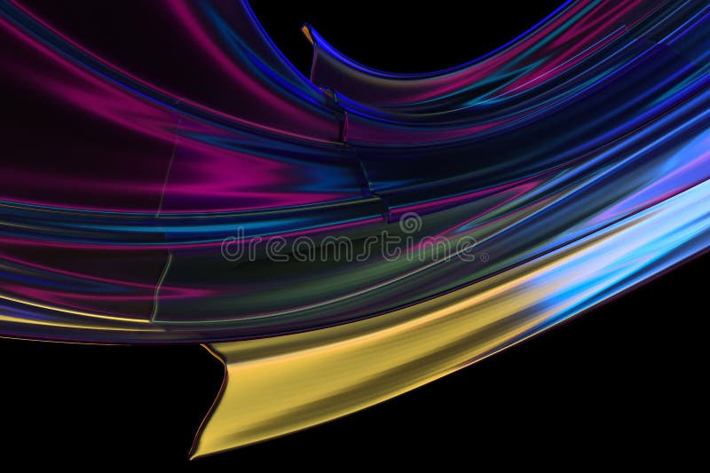 Futuristic Abstract Design with Flowing Colored Streaks for Digital Art ...
