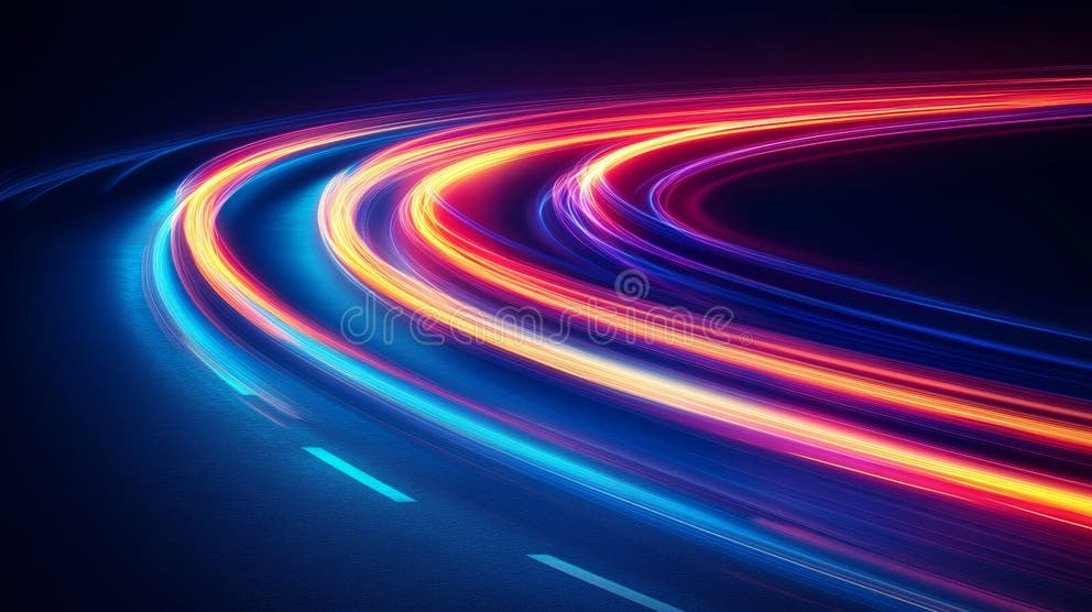 A Futuristic Abstract Design with Glowing Blue Lines Stock Photo ...