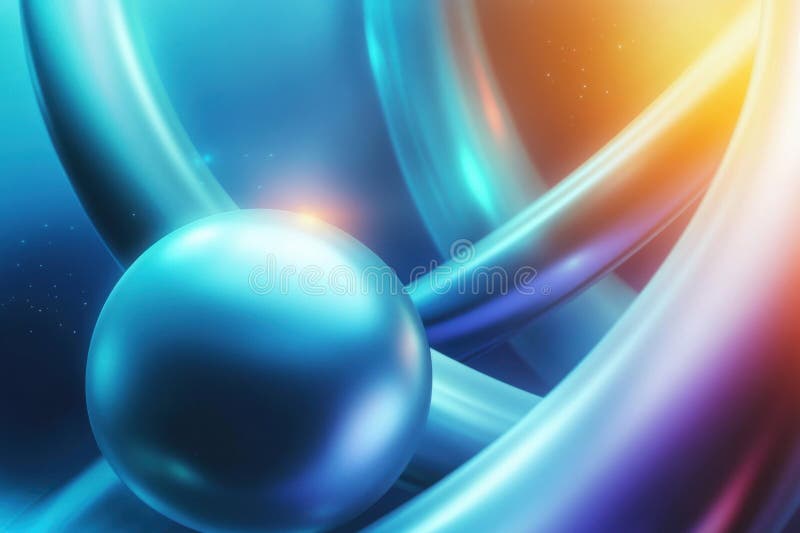 Futuristic Abstract Design with Glowing Elements and Minimalistic ...