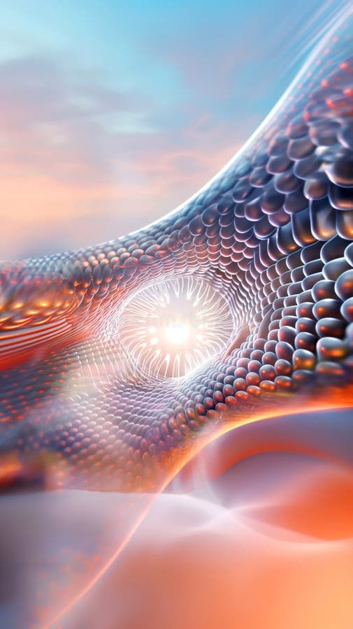 Futuristic Abstract Design with Light Burst - Digital Art, Sci-Fi ...