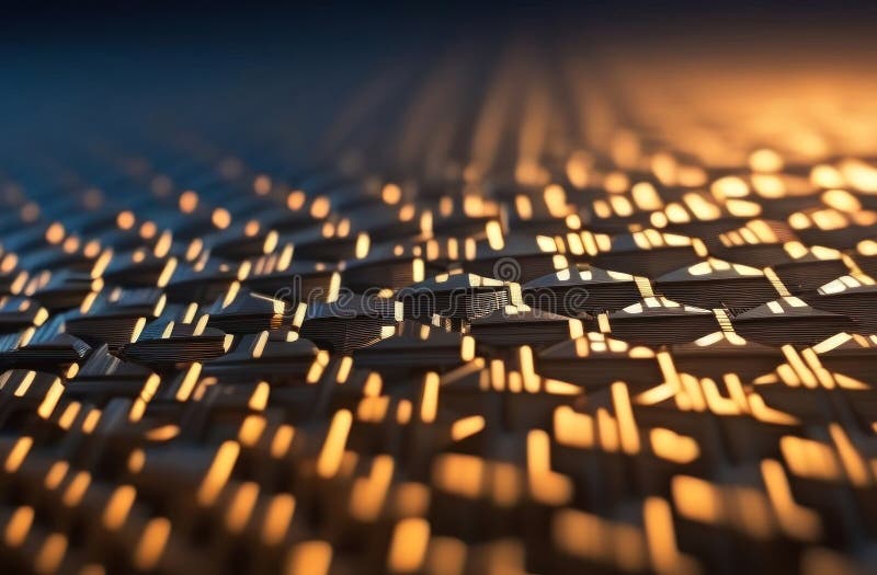 Futuristic Abstract Design with Lit Geometric Patterns, Creating ...