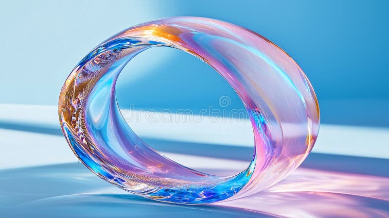 Futuristic Abstract Design, Sleek Glass Form, 3D Render. Stock ...