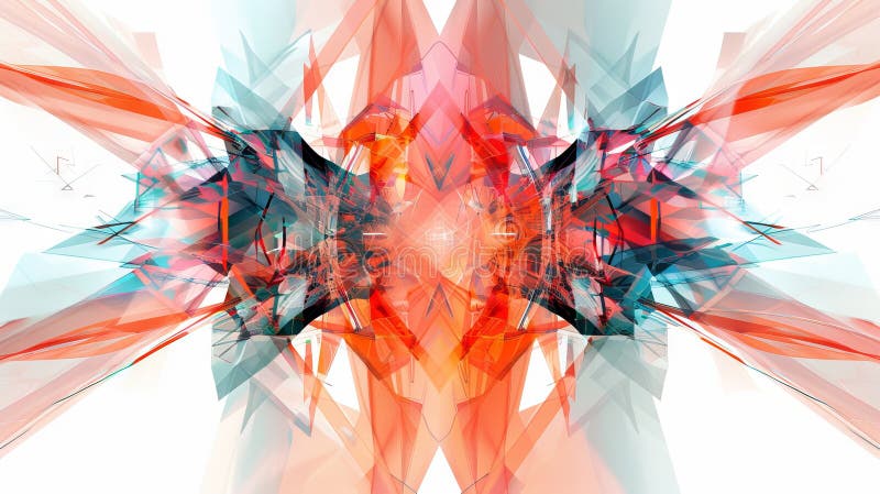 Futuristic Abstract Designs Featuring Cybernetic Elements and Geometric ...
