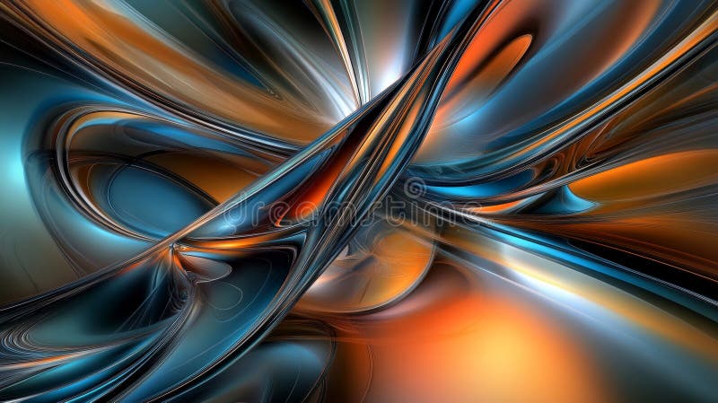 Futuristic Abstract Digital Art Piece Representing a Vision of Tomorrow ...