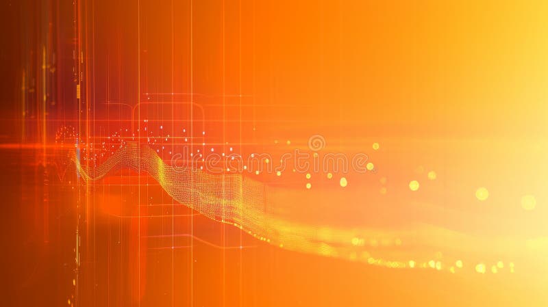 Futuristic Abstract Digital Wave with Glowing Particles and Grid Stock ...