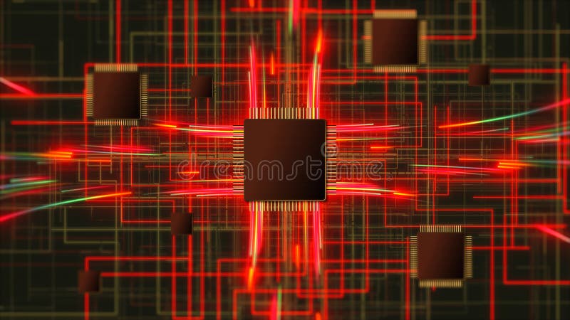 Futuristic Abstract Electronic Transmission of Data Communication ...