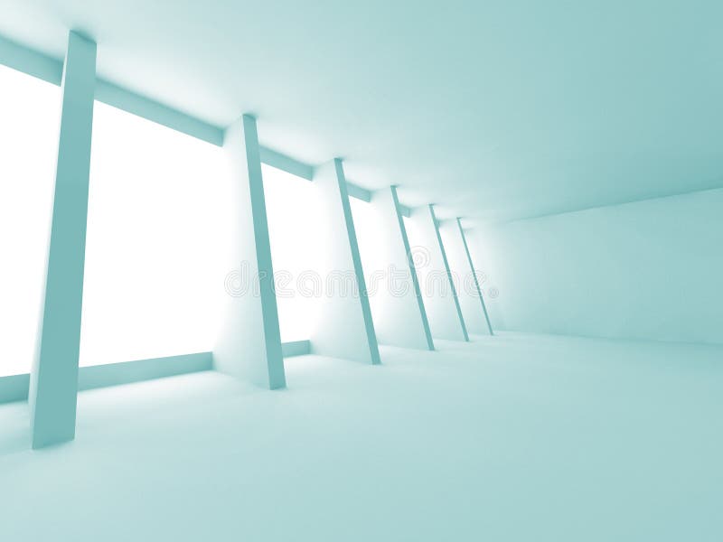 Futuristic Abstract Empty Room Interior Architecture Background Stock ...